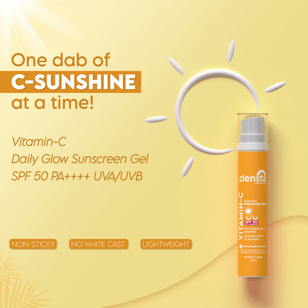 Vitamin C Daily Glow Sunscreen Gel SPF 50 PA++++ UVA/UVB with Vitamin